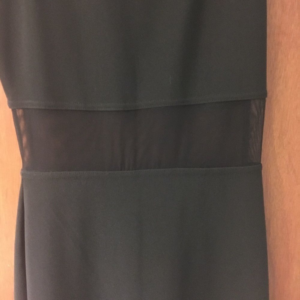 Vintage Black Dress With See-Through Midriff - Gem